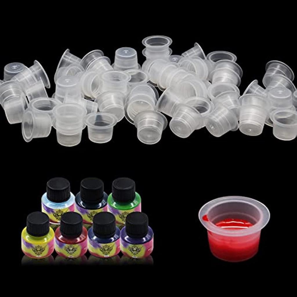 Tattoo Ink Caps - 200Pcs Disable Tattoo Ink Goblets 8mm Cup Tattoo ...