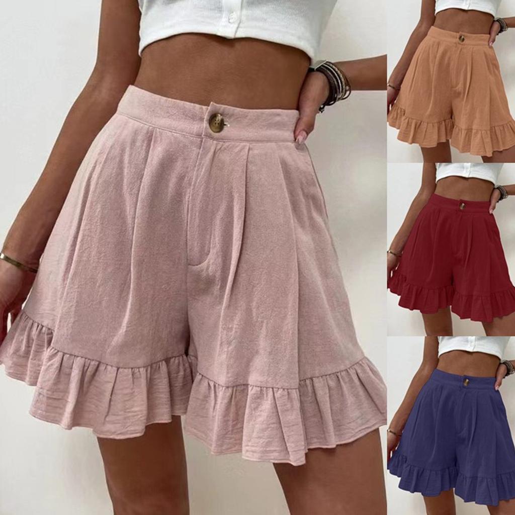 Cheap Large Sizes 5XL Womens Comfy Casual Shorts Summer Loose Short ...