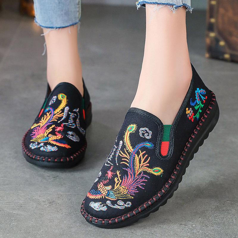 Buy Spring and Autumn Embroidered Cloth Shoes Non-slip Lightweight ...
