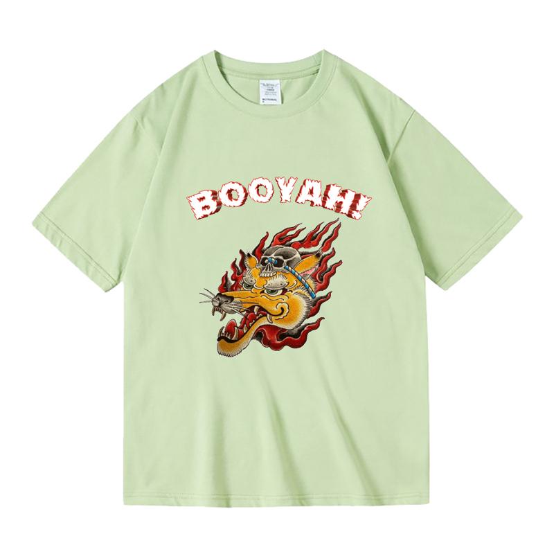 Buy 210 GSM Men's Heavy 100% Cotton T-Shirt Booyah Boo Yah Funny Saying ...