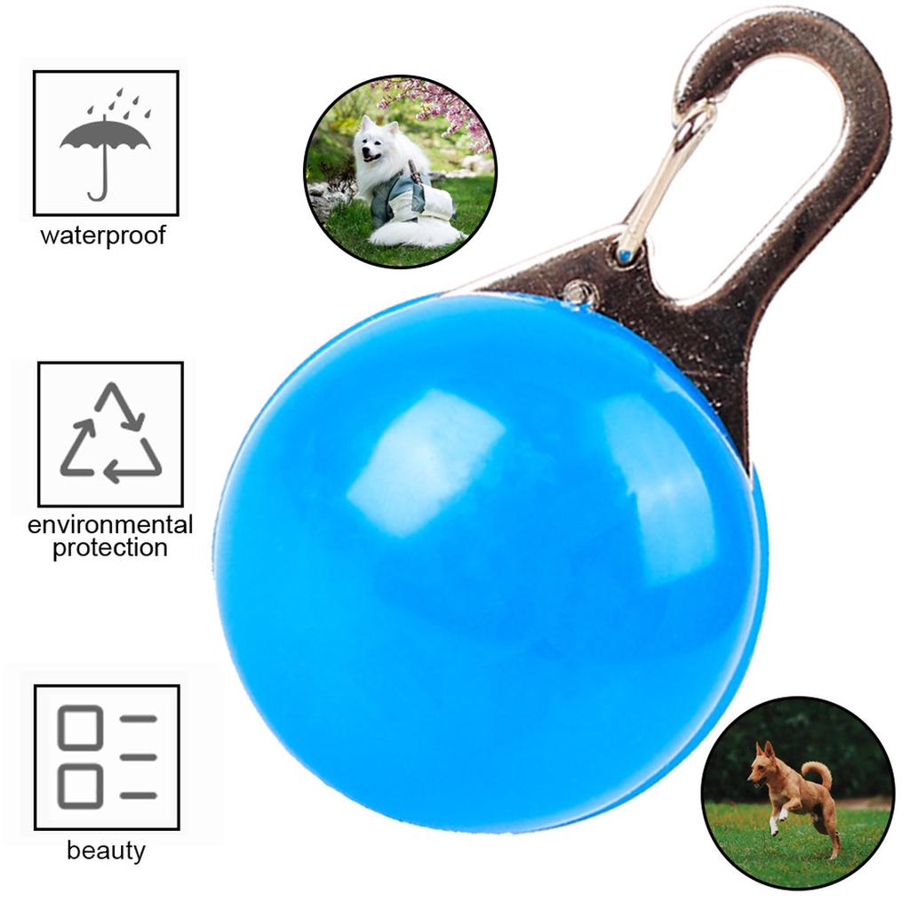 Buy AF LED Dog Pet Tag Round Luminous Pendant Flashing Warning Safety ...