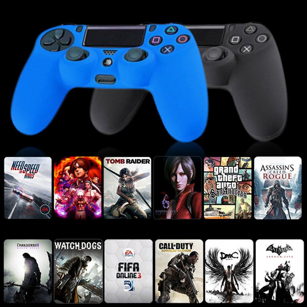 DEE New Soft Silicone Rubber Gel Skin Non-slip Case Cover for PS4 ...