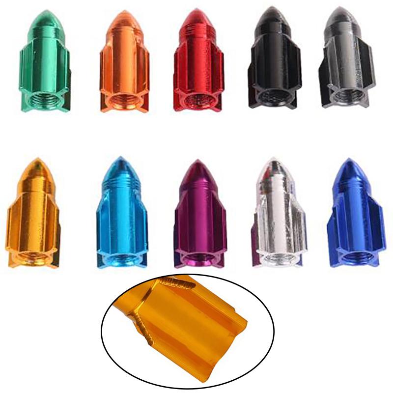 4PCS Rocket Design Cover Tire Rim Valve Wheel Stem Caps Motorcycle ...