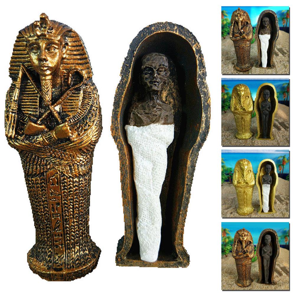 Resin Egypt Mummy Figurine Model Statue Miniature Egyptian Sandplay ...