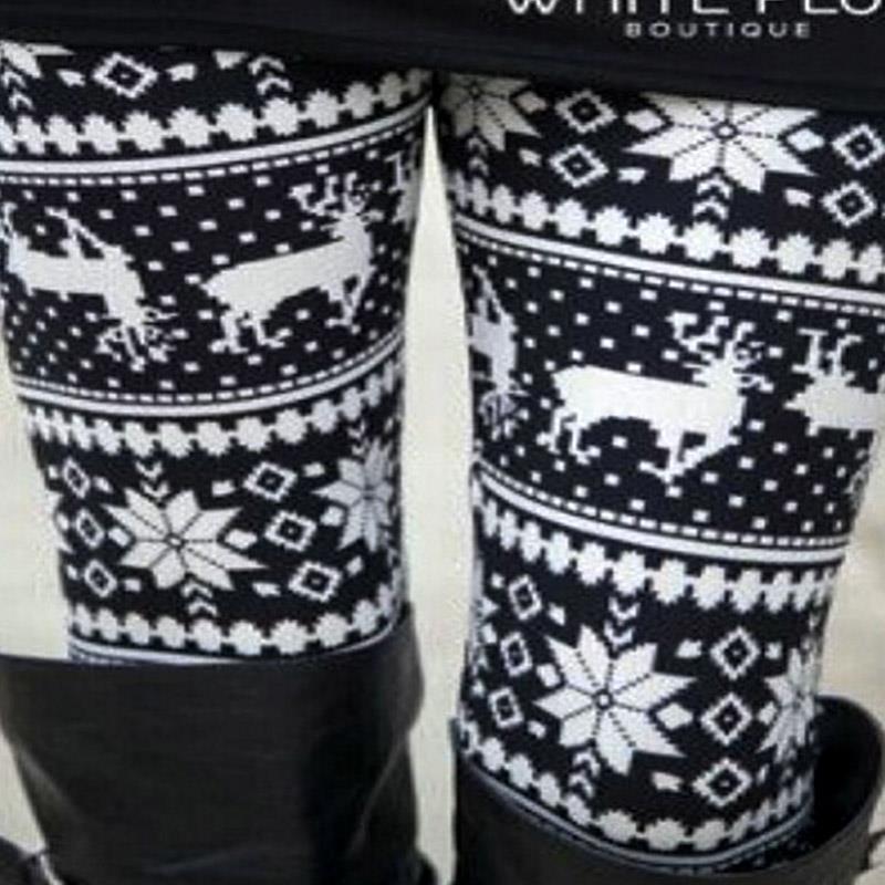 Buy Women's Thermal Pants Winter European and American Snow Snowflake ...