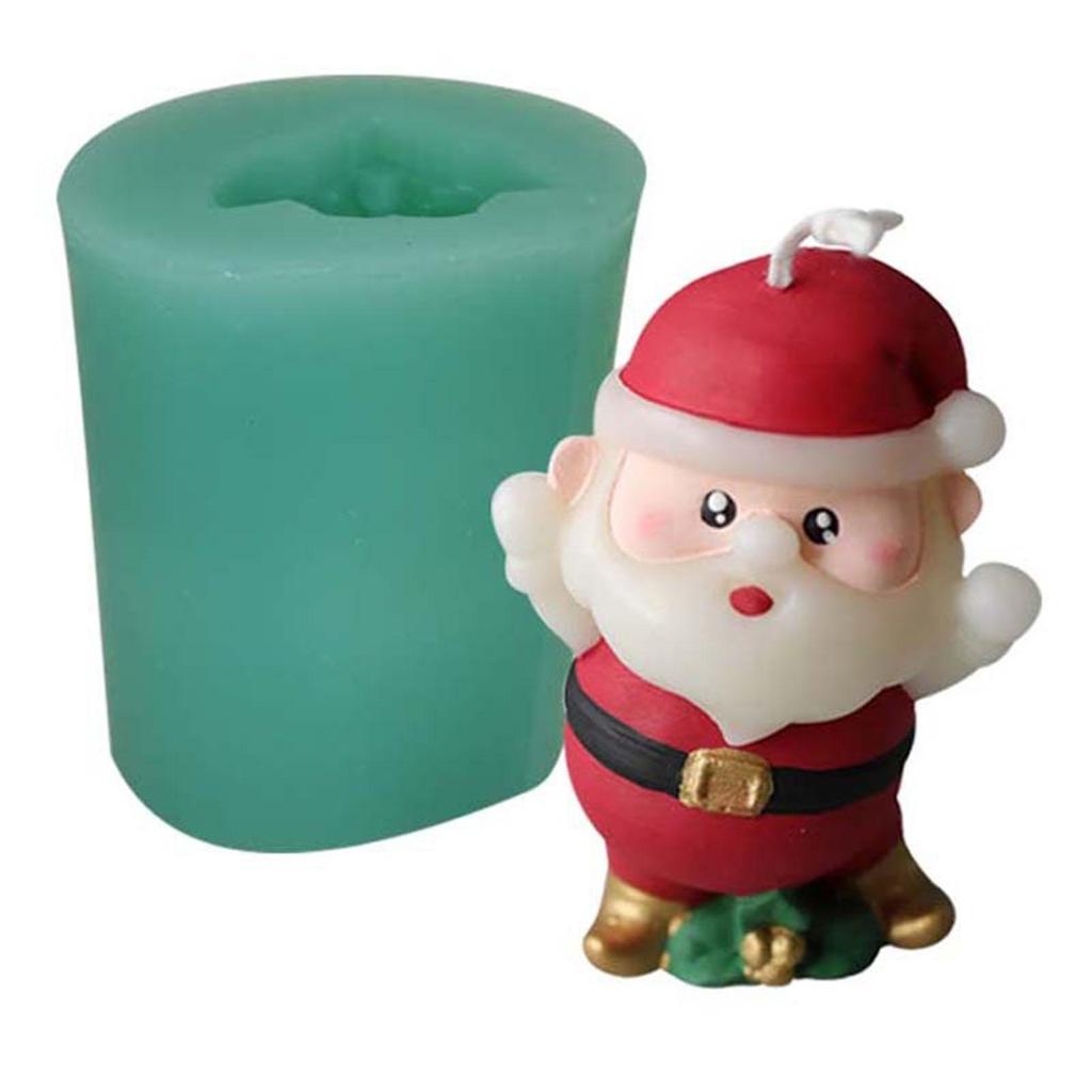 Buy 3D Christmas Santa Claus Mold Cake Fondant Soap Silicone Mould at ...