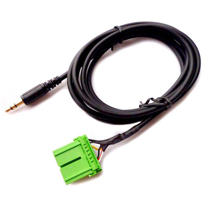 Buy 14Pin Green Connector Stereo 3.5MM Jack Audio Aux-in MP3 Cable Wire ...