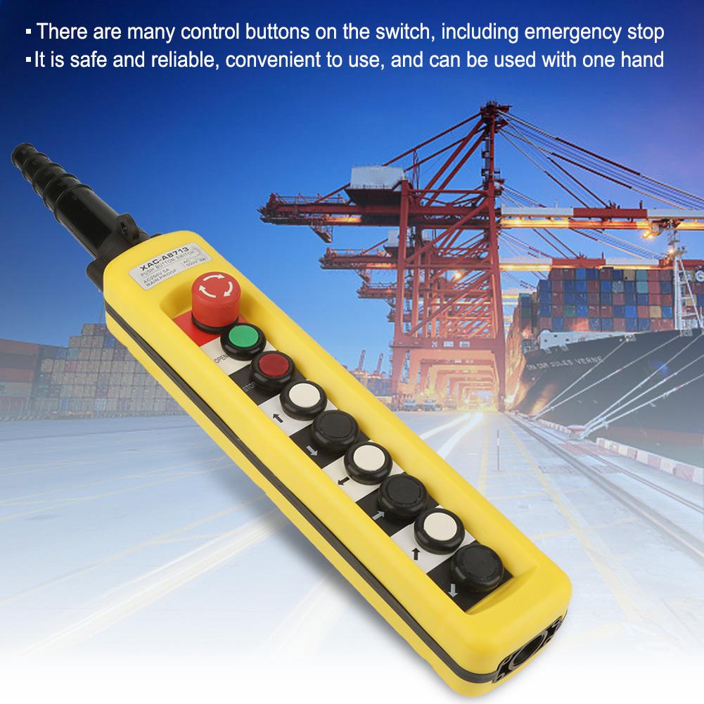 Hoists & Accessories Crane Chain Hoist Push Button Switch Lifting Pendant Controller with ...