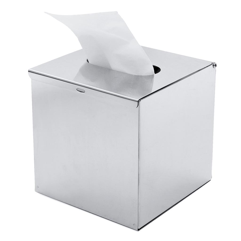 Buy Elegant Chrome Car Home Cube Square Shaped Tissue Box Container ...
