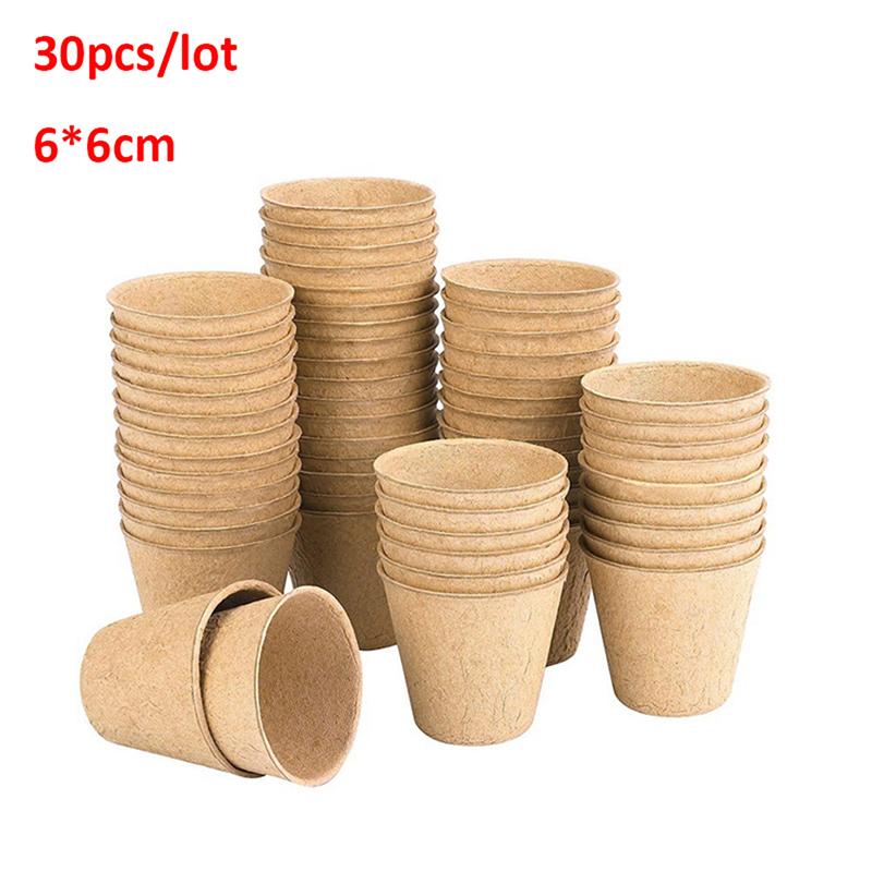 Cheap 10/30Pcs Paper Plant Grow Flowers Pot Nursery Cup Kit ...