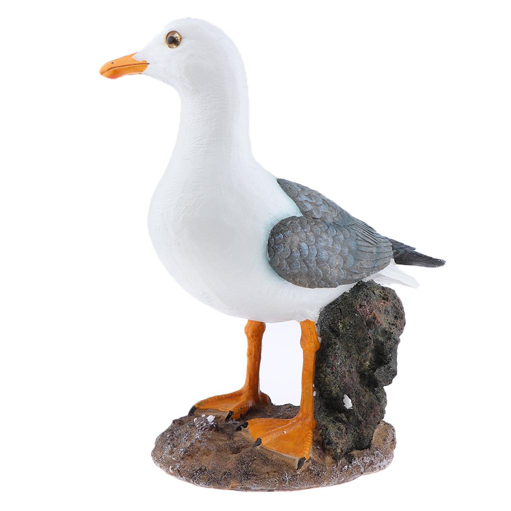 Buy Resin Craft Seagull Statue Garden Lawn Ornament Animal Sculpture ...