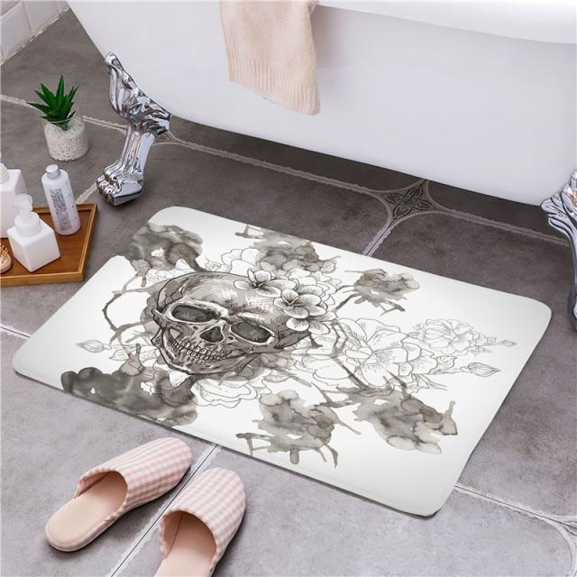 💰Kaufe Totenkopf Eingangstür Fußmatte Türmatte Rutschfest Home ...