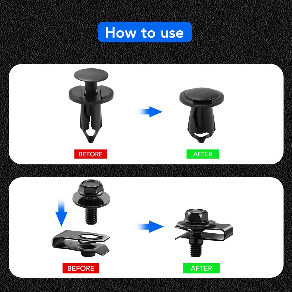 Buy 35PCS Engine Under Cover Bolts Fastener Rivet Clips for Honda Mugen ...