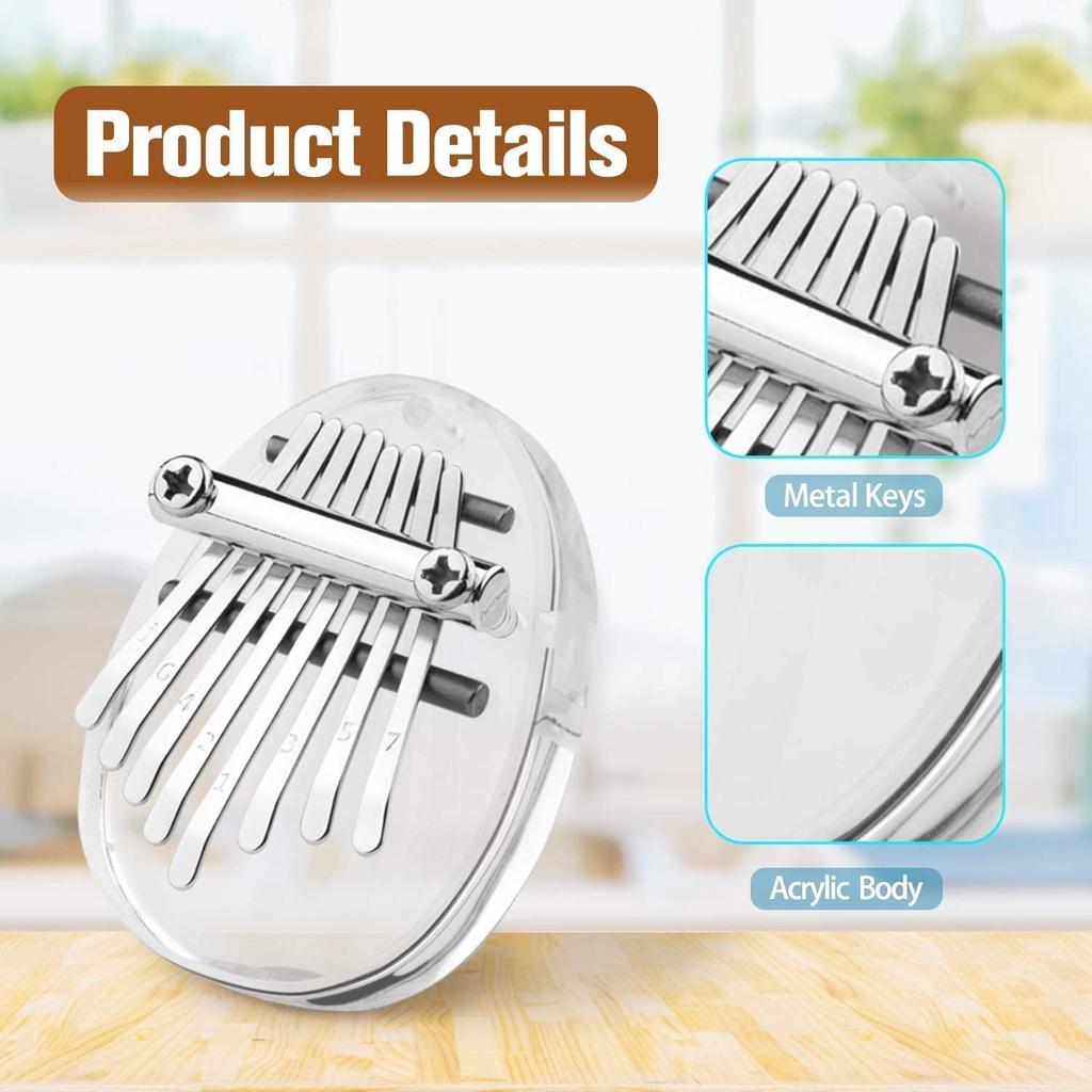 Buy 8 Keys Crystal Acrylic Thumb Piano Marimbas Finger Piano African ...