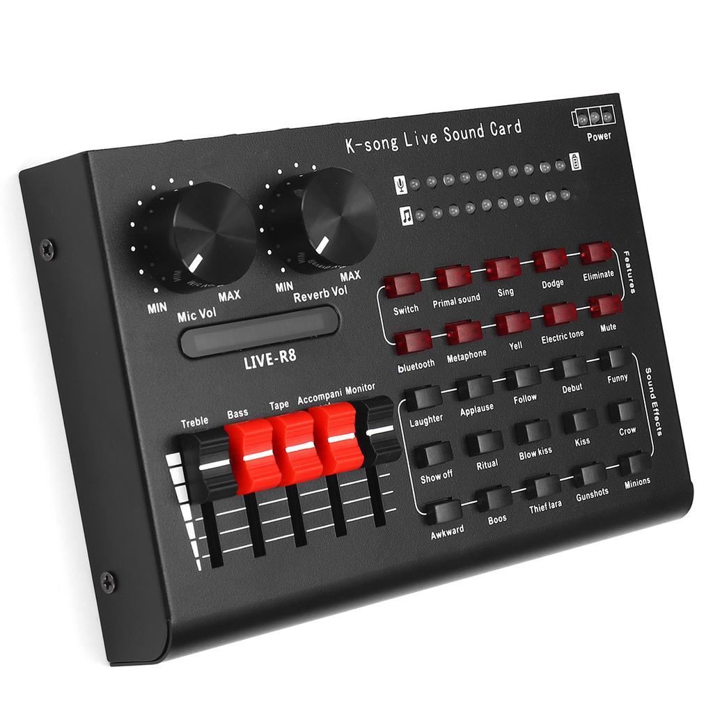 Buy 15 Sounds Effect bluetooth Live Sound Card Audio Mixers Webcast ...
