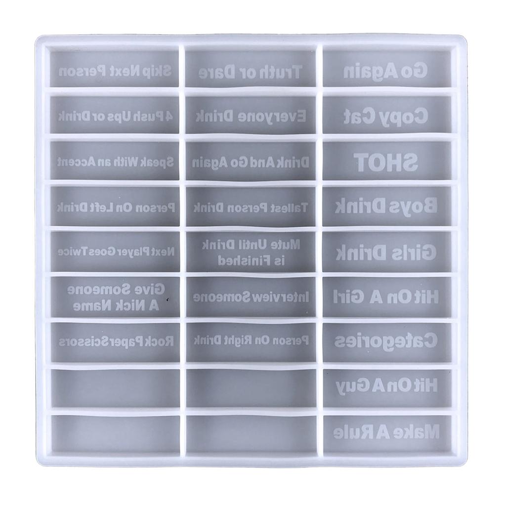 Buy DIY Family Party Game Jenga UV Crystal Epoxy Mold Stacking Building ...