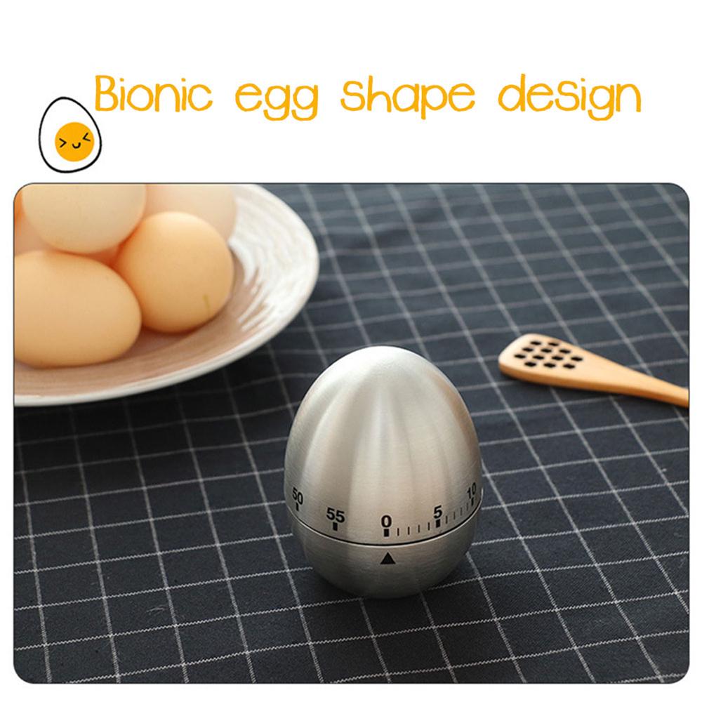 Stainless Steel Kitchen Timer Egg-shaped Timers For Home Cooking ...