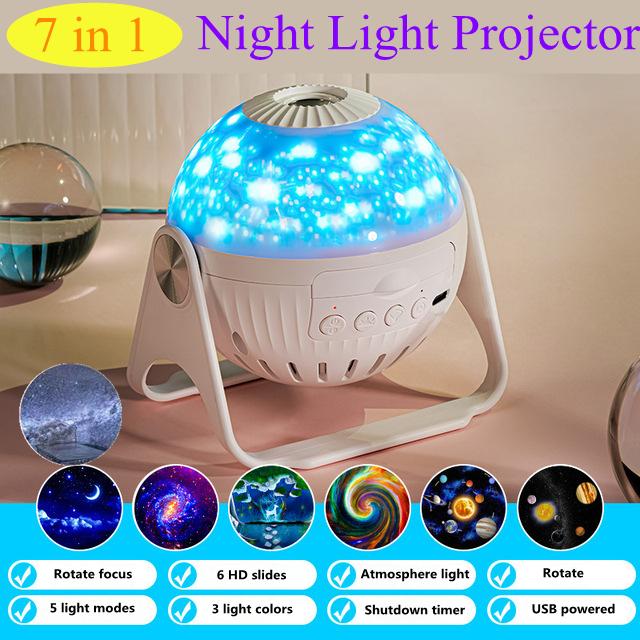 Buy LED Star Projector Night Light 6 in 1 Planetarium Projectionr ...