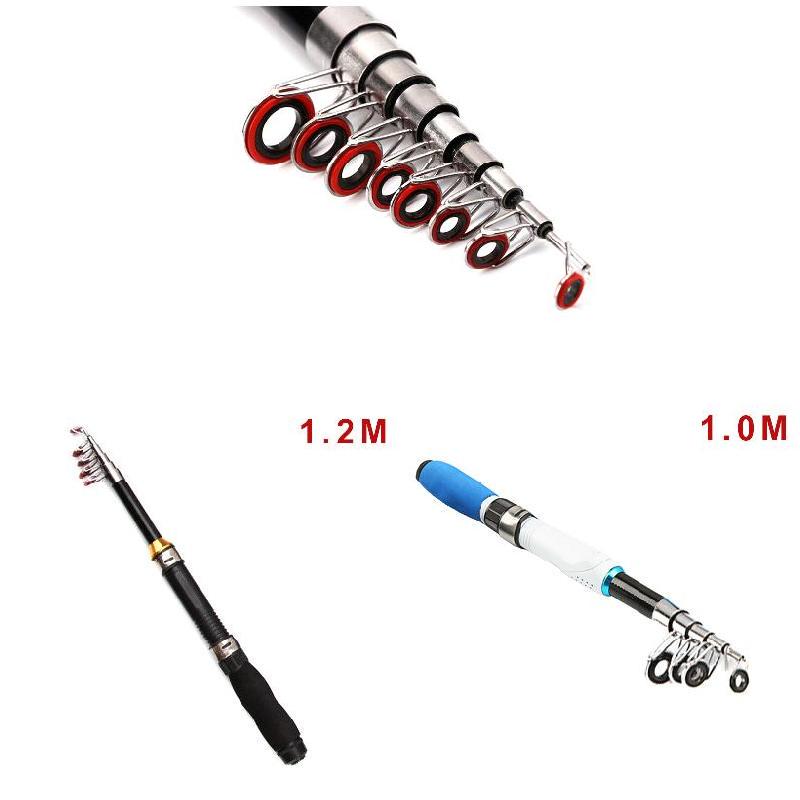 Telescopic Rod Fishing Travel 1/1.2/1.5/1.7/2.1 Ultralight Fishing Rod ...