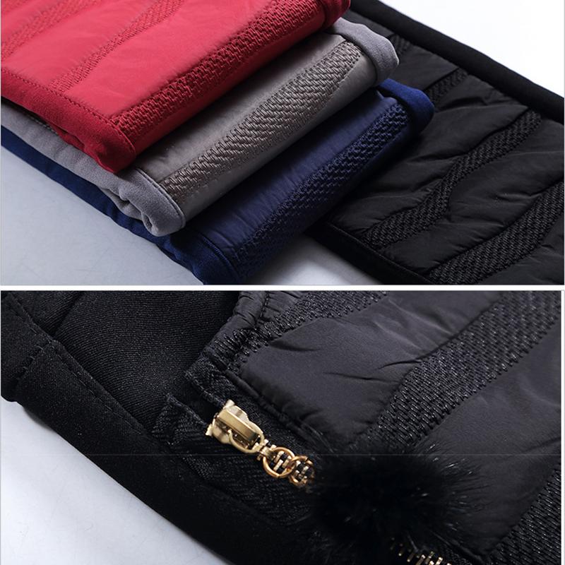 Buy Women's Pants Elastic Waist Long Trousers Winter Down Pant Lady ...