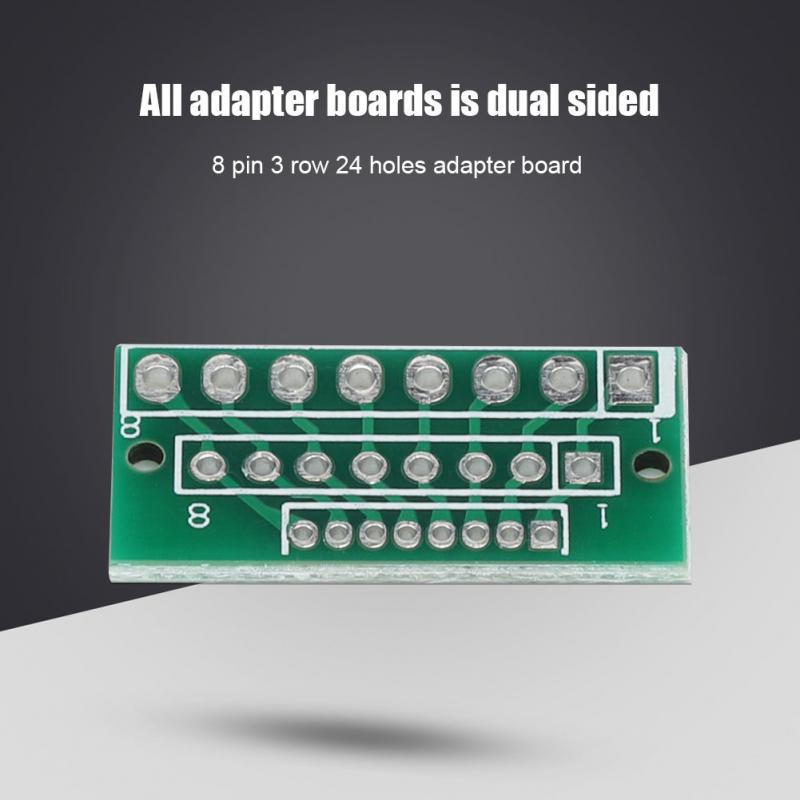 Buy 10pcs 1.27MM 2.0MM 2.54MM 8 Pin 3 Row 24 Holes Adapter Board for ...