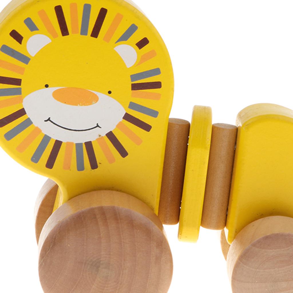 Wooden Pull Toy Push and Lion Along Walking for Baby Toddler uygun ...