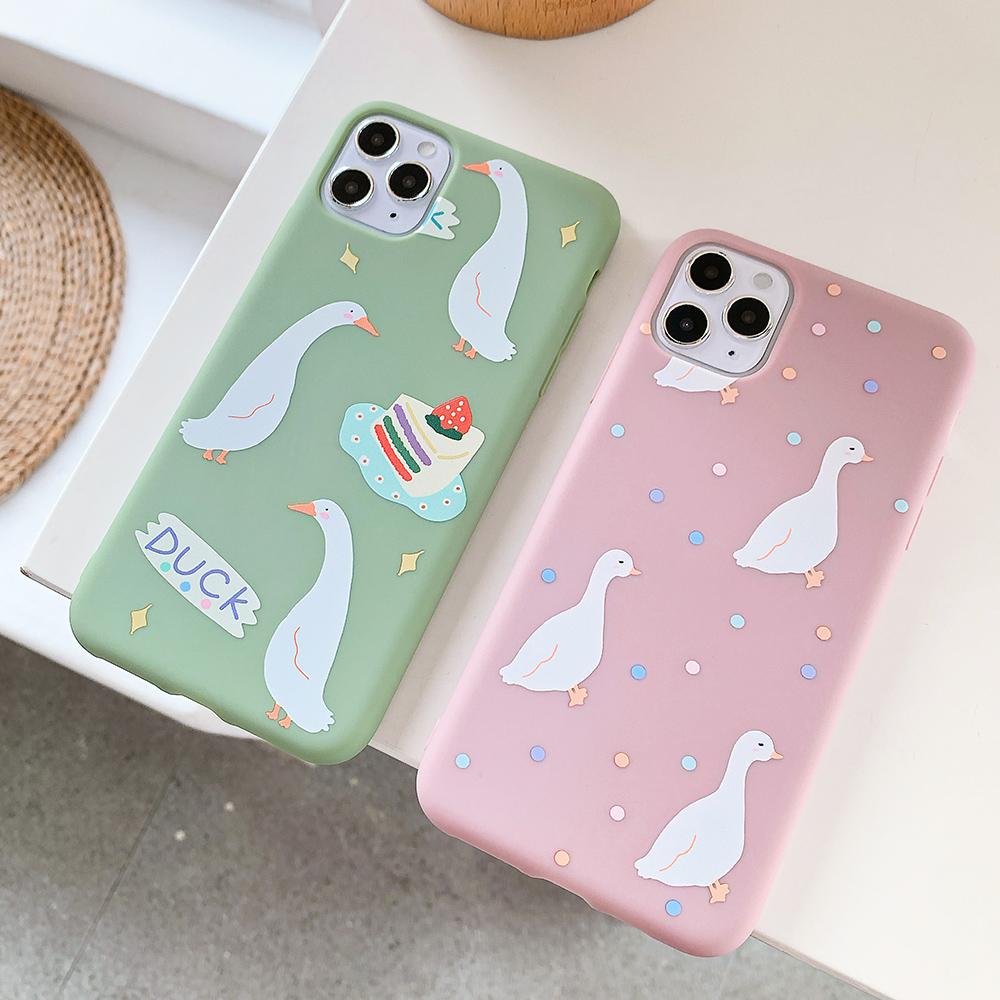 Buy Duck painted Pattern phone cases Cartoon soft TPU back covers for ...