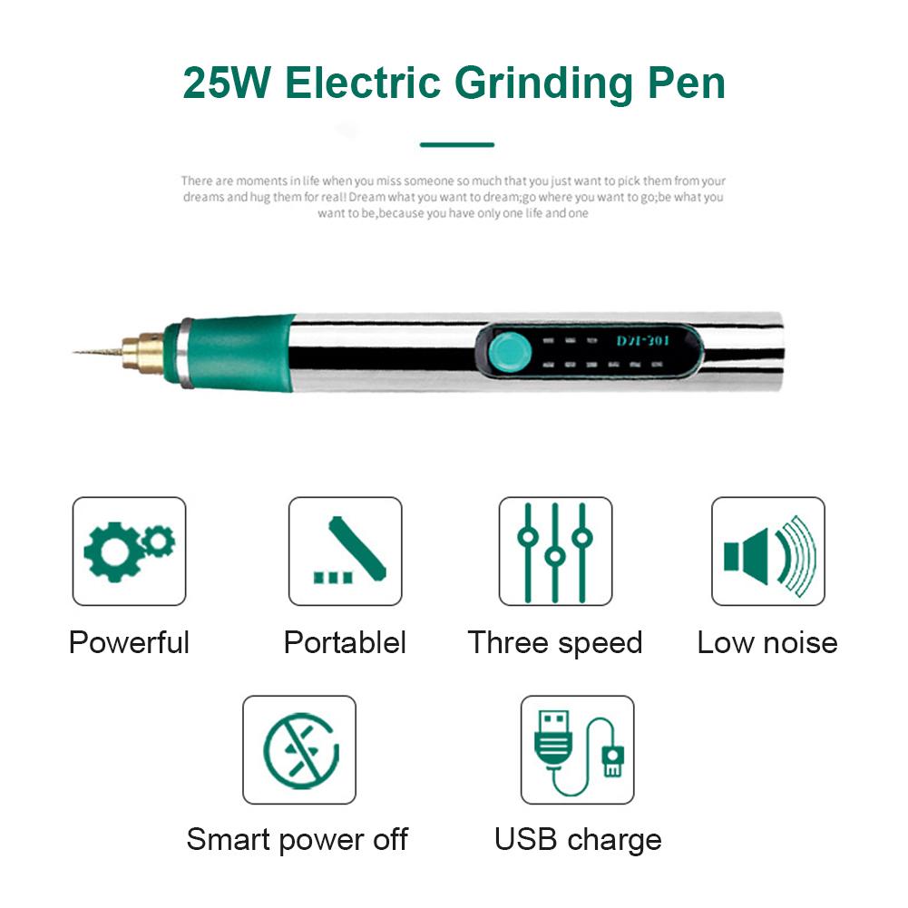 Buy 25W Electric Grinding Pen Adjustable Nail Polishing Carving ...