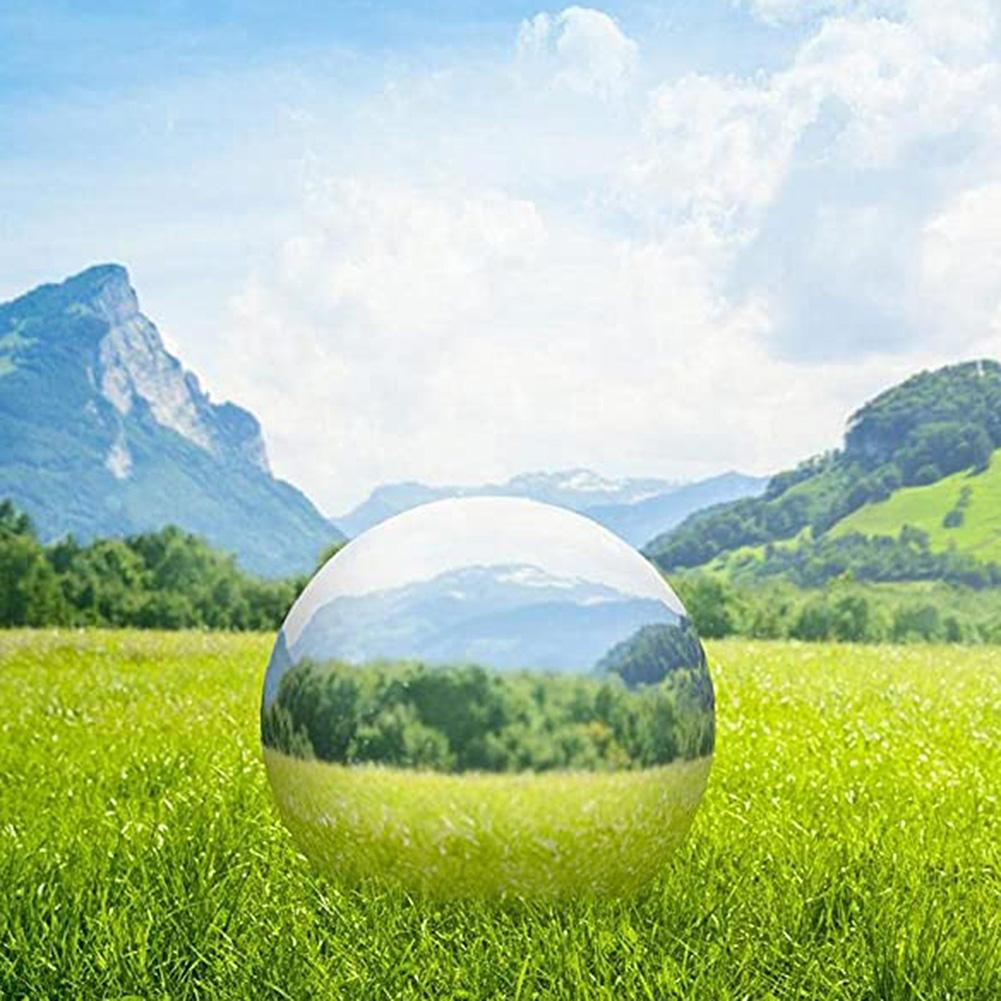 Köp Stainless Steel Hollow High Gloss Ball Garden Reflective Metal ...