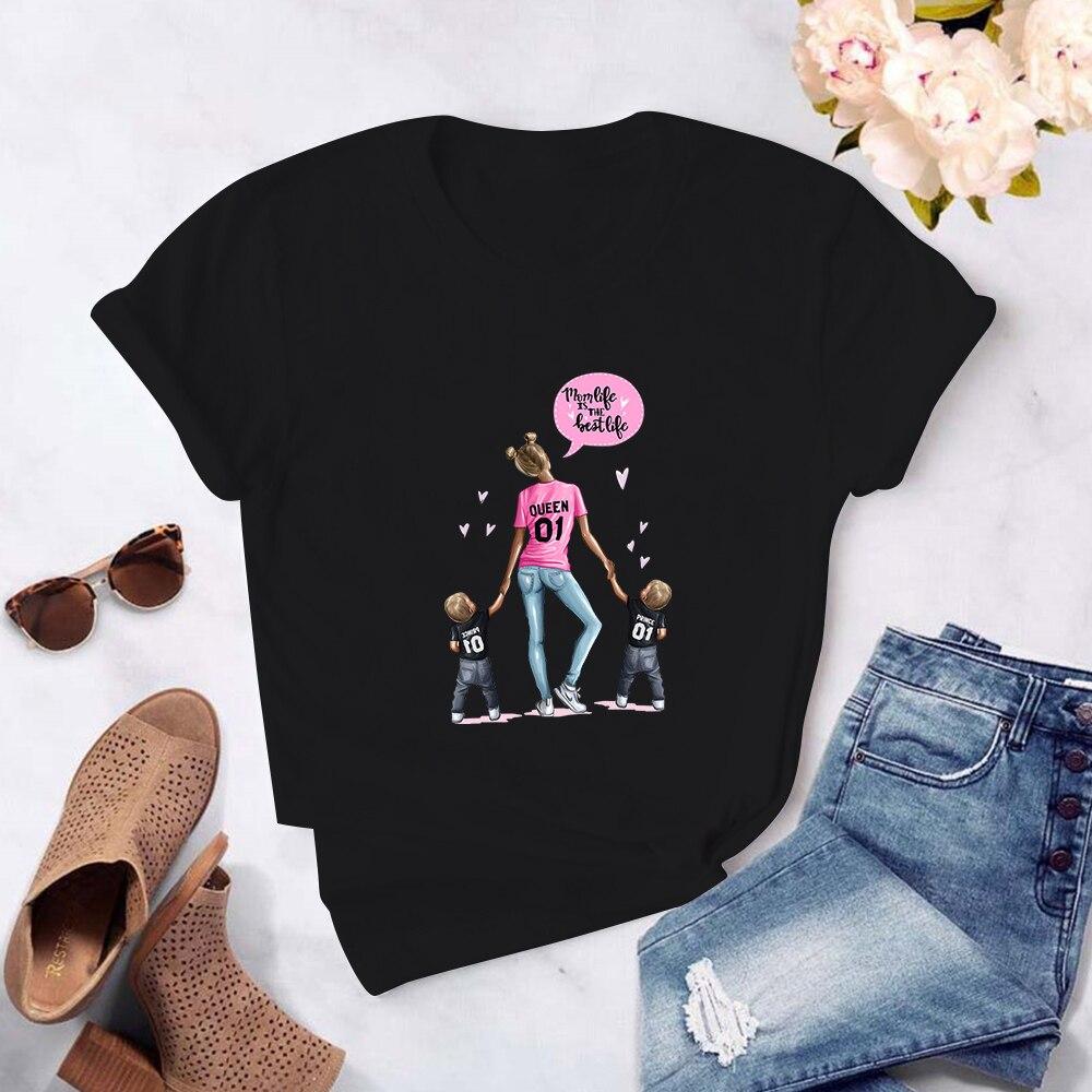Buy Mumou Super Mom Hand In Hand New T Shirt Women Top Tee Cute ...