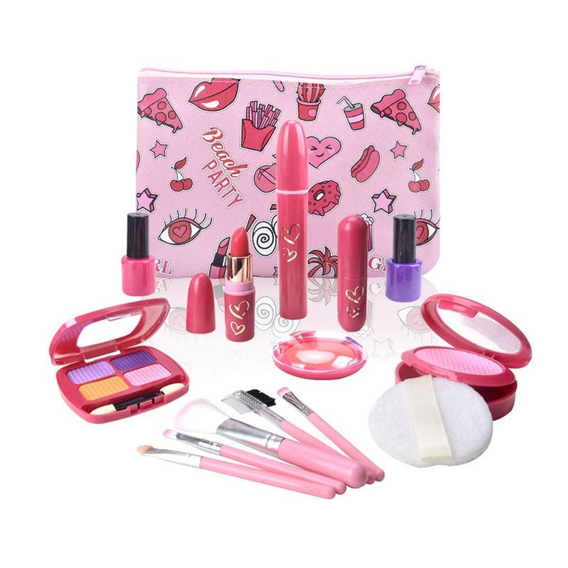 Kids Pretend Play Make Up Toys Girls Makeup Set Princess Cosmetics Make ...