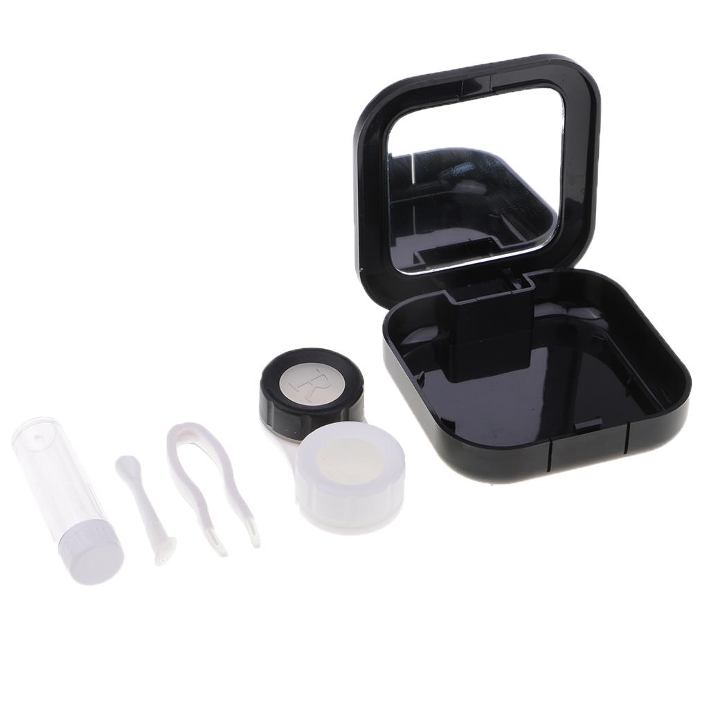 Buy Travel Contact Lens Case with Mirror Inserter&Tweezer Storage ...