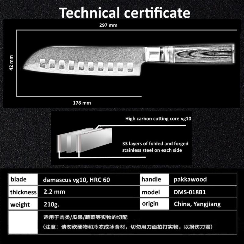 Buy 2 Pcs Kitchen Knife Sets VG10 Japanese Damascus Steel Professional ...