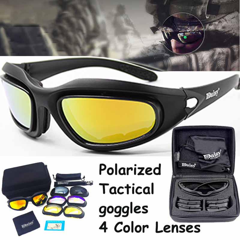 Buy Cycling 4 Lens Kit Army Goggles Military Sunglasses Men's Outdoor ...