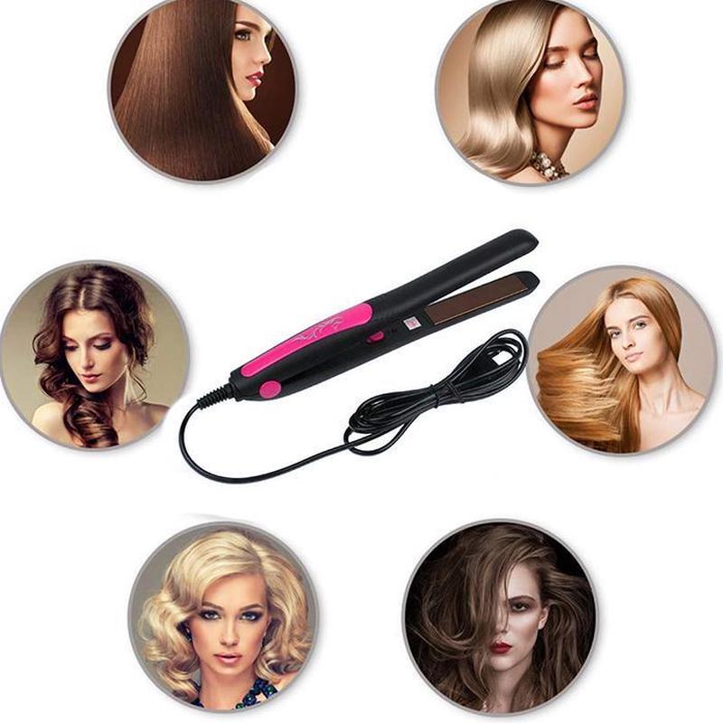 Buy Multi-function Mini Electric Splint Hair Curler Straight Dual Use ...