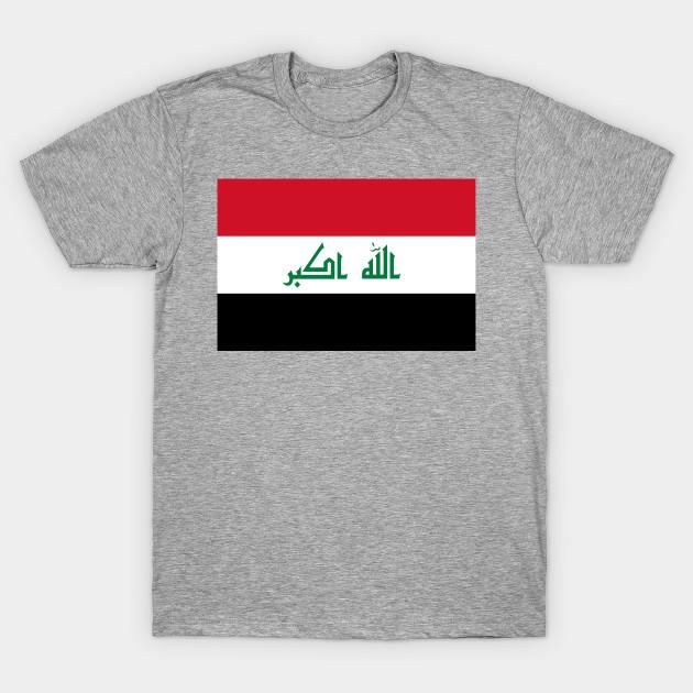 Buy Men Premium Cotton Harajuku T Shirt Iraq Flag Print Men's Tee ...