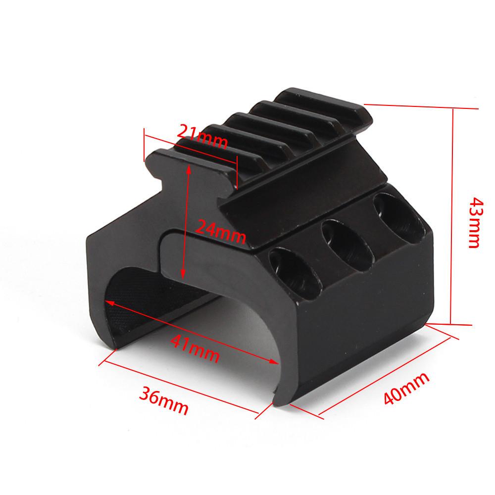 Buy Double Barrel Rifle Clamp Mount 5 Slots Picatinny Rail For Laser ...