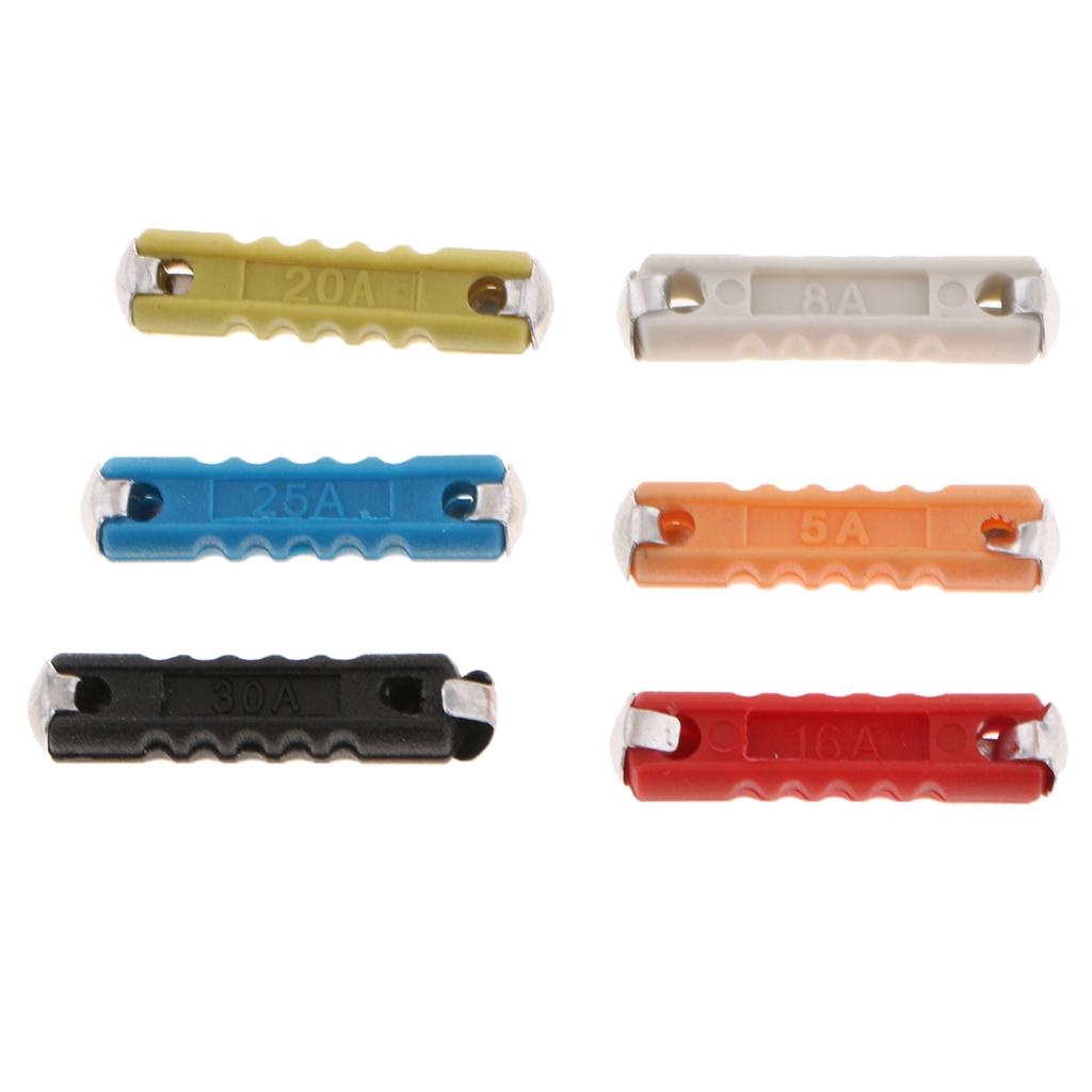 50Pcs European Car Fuses Torpedo Type Auto Fuse Assortment Kit 5A30A ...