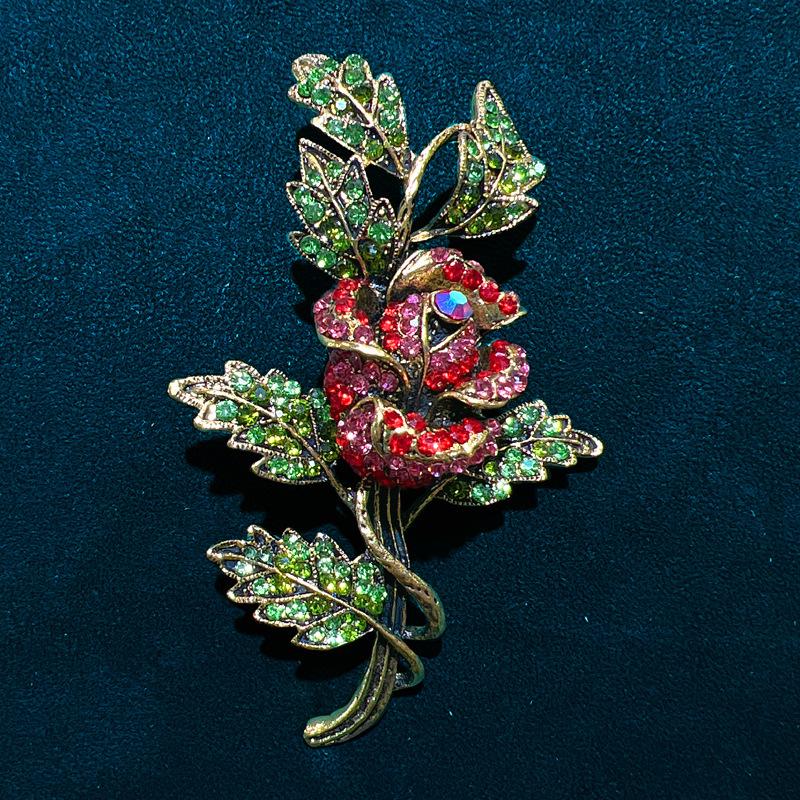 Buy Exquisite Women Rose Flower Brooch Pin Bouquet Brooch Fine Jewelry ...