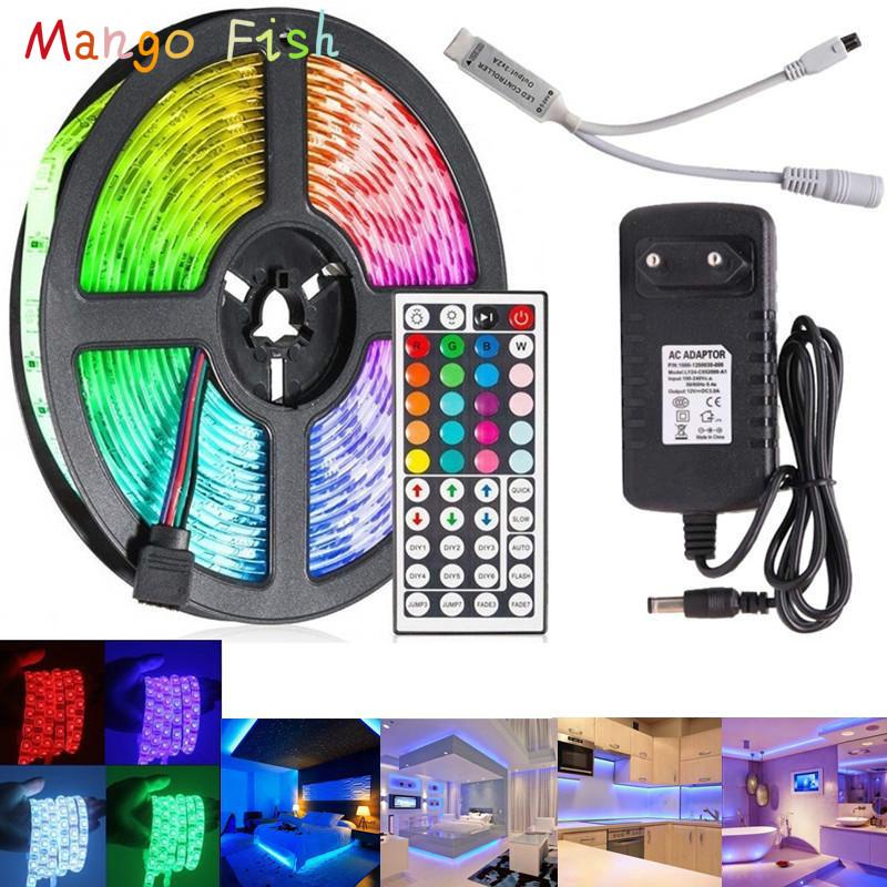 Buy 0.5/1/2/3/4/5M RGB LED Light Strip Flexible Color Changing Light ...