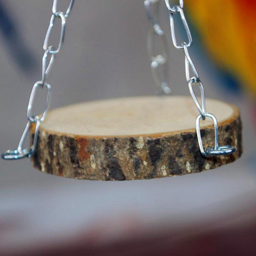 Buy Wooden Hamster Swing Toy Parrot Trampoline Bird Rat Pet Hanging ...