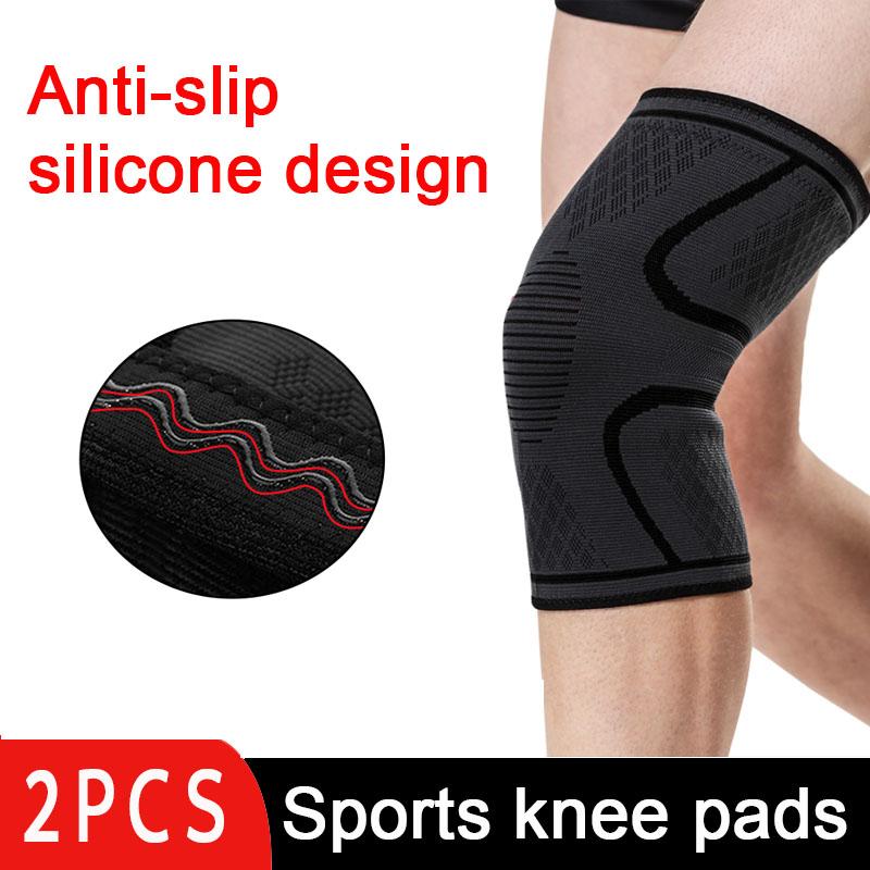 Buy 2Pcs Fitness Running Riding Knee Support Elastic Non-slip Warm ...