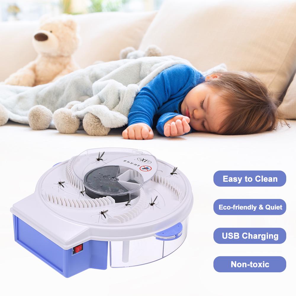 Buy Electric Fly Trap Device USB Rechargeable Pest Control Electric ...