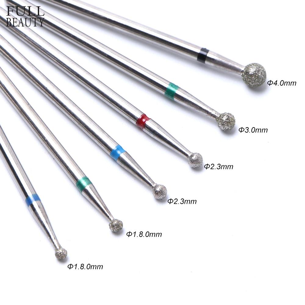 6 Type Ball Diamond Nail Drill Bit Rotary Burr Electric File Nail ...