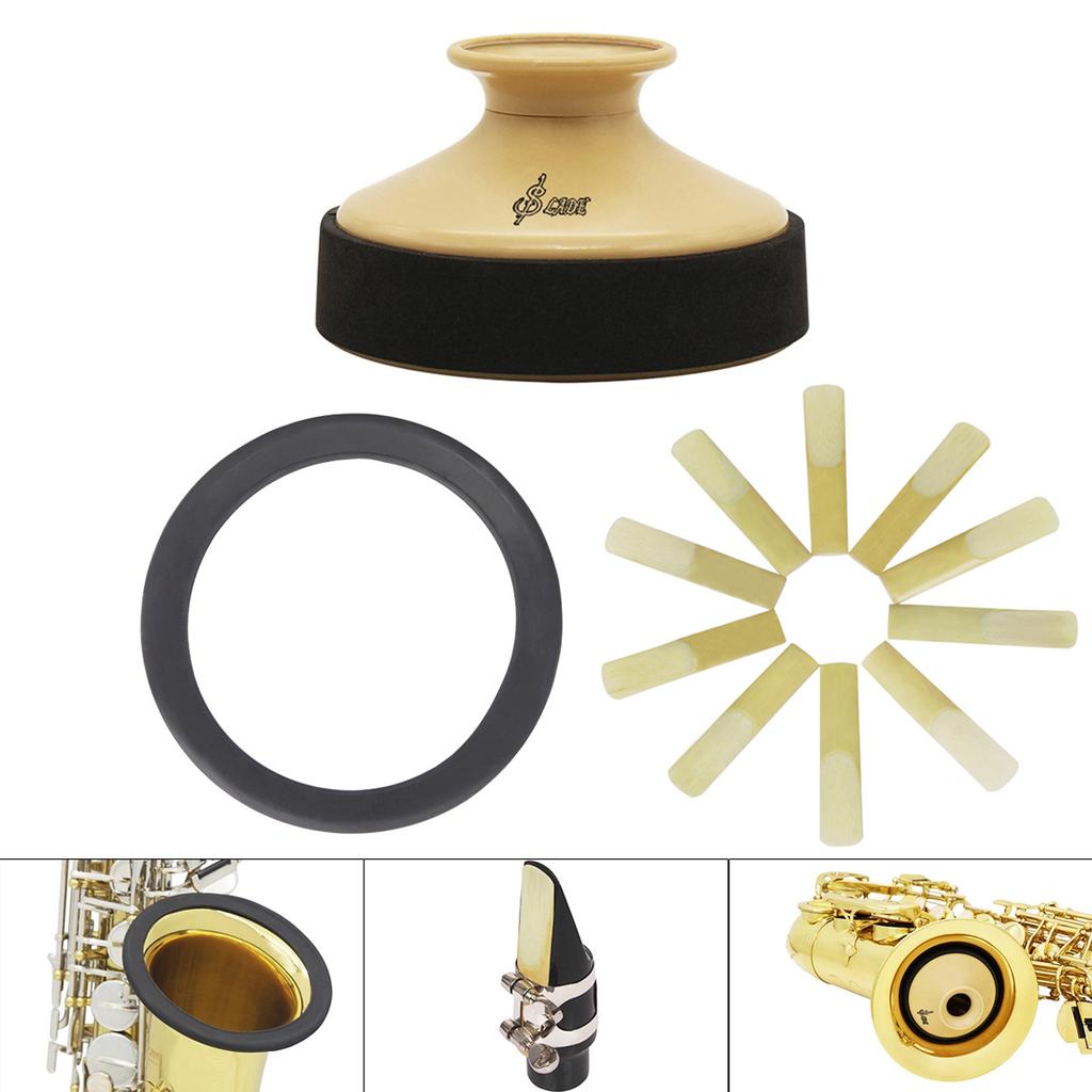 Buy Alto Sax Accessories Kit with ABS Saxophone Mute+Rubber Protector ...