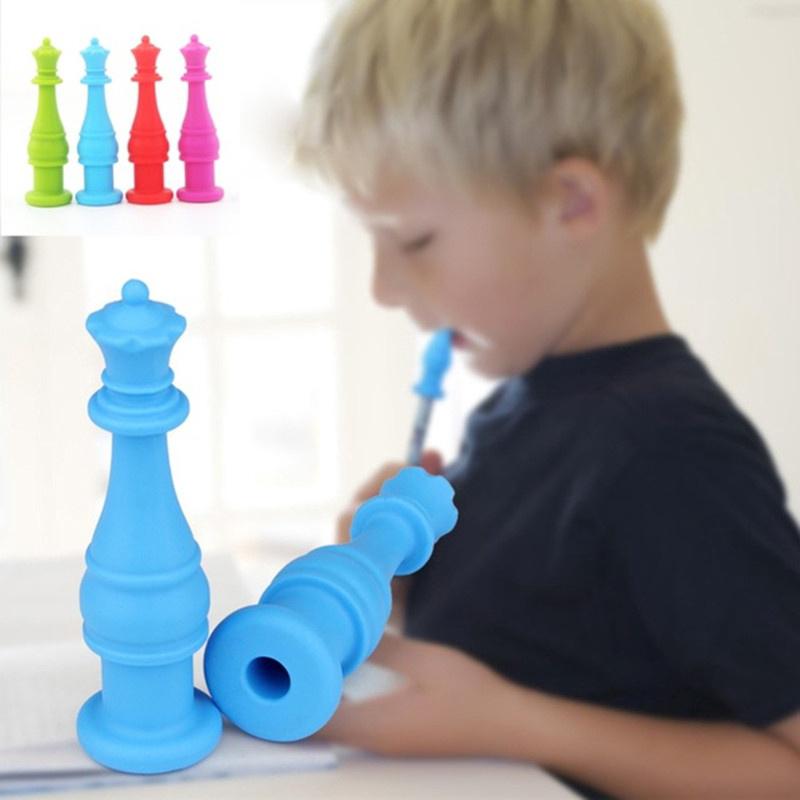 Buy Children Silicone Pencil Topper Pen Cap Chewable Bpa-Free Teething ...