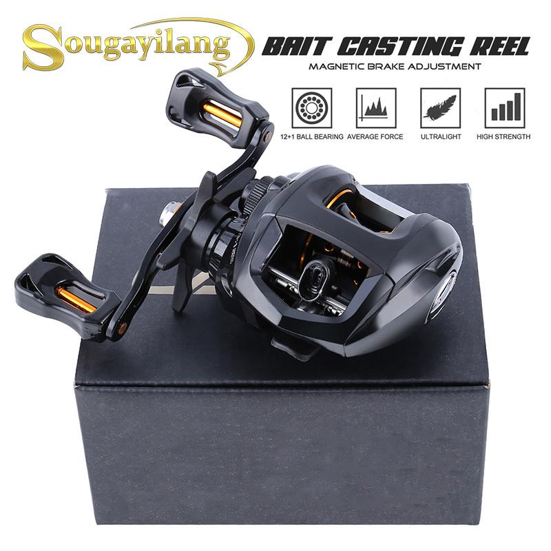 Buy Baitcasting Fishing Reel Dual Brakes 12+1 BB Left/right Hand ...