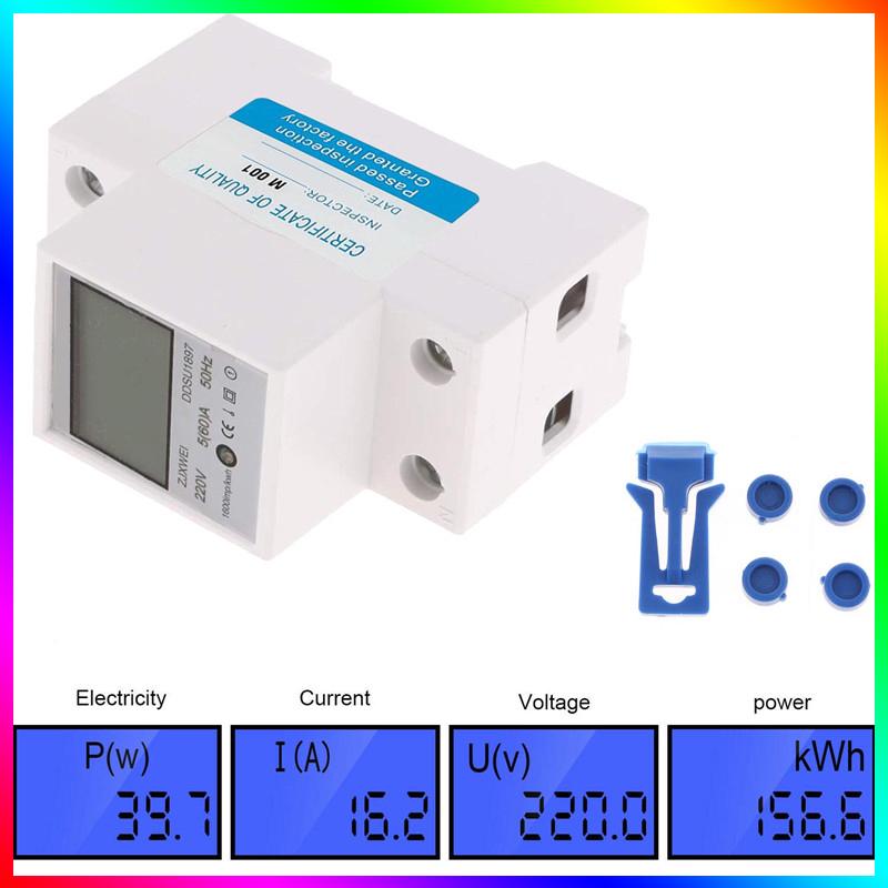 XTM35SC Digital LCD 220V Single Phase 2P DIN Rail Three Phase Power ...
