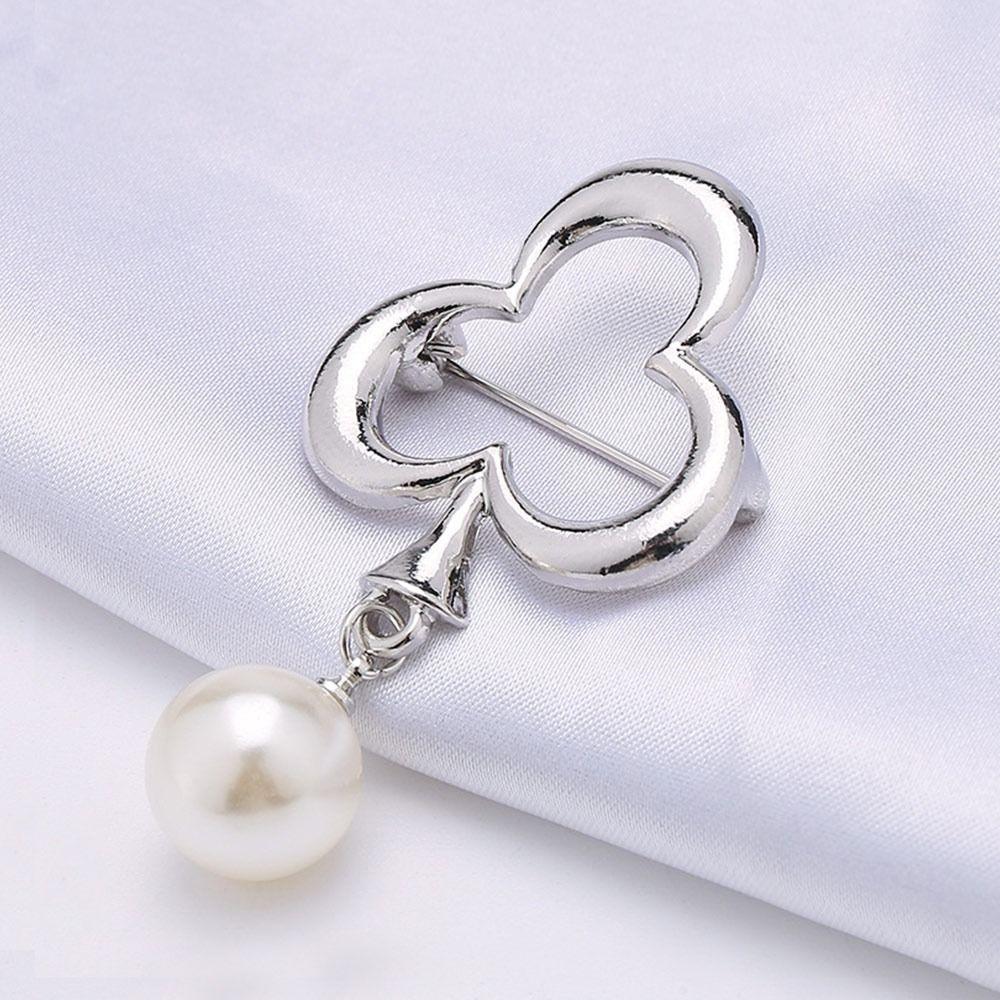 Брошь из искусственного жемчуга, безопасная металлическая брошь с ...