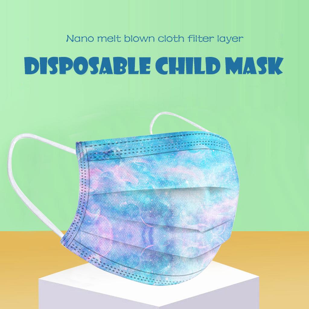 Buy 10PC Adult'S Gradient Printed Mask Disposable Protective Face Mask ...